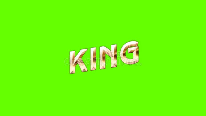 King Neon Sign Appear on Green Screen Background. Retro Neon Sign King ...
