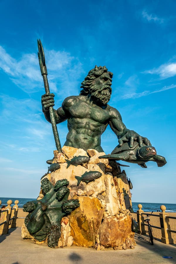 King Neptune at Neptune Park, Virginia Beach Editorial Image - Image of ...