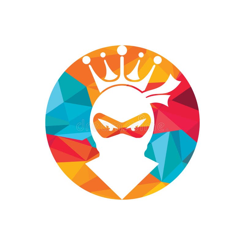 King Ninja Vector Logo Design. Crown Logo Design Combined with Ninja ...