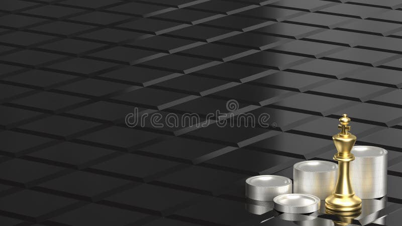 The Gold King Chess for Business Concept 3d Rendering Stock ...