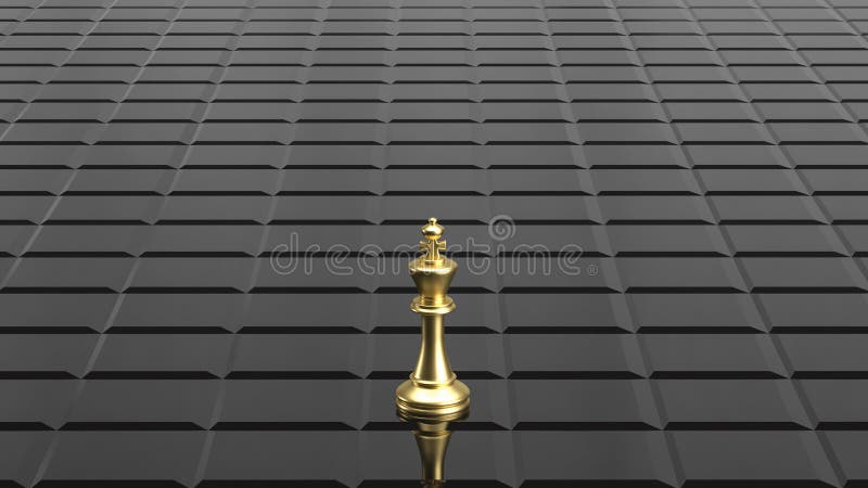 The Gold King Chess for Business Concept 3d Rendering Stock ...
