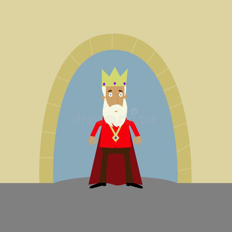 King outside his castle stock illustration. Illustration of master ...