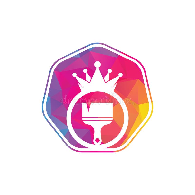 King Paint Vector Logo Design. Stock Vector - Illustration of graphic ...