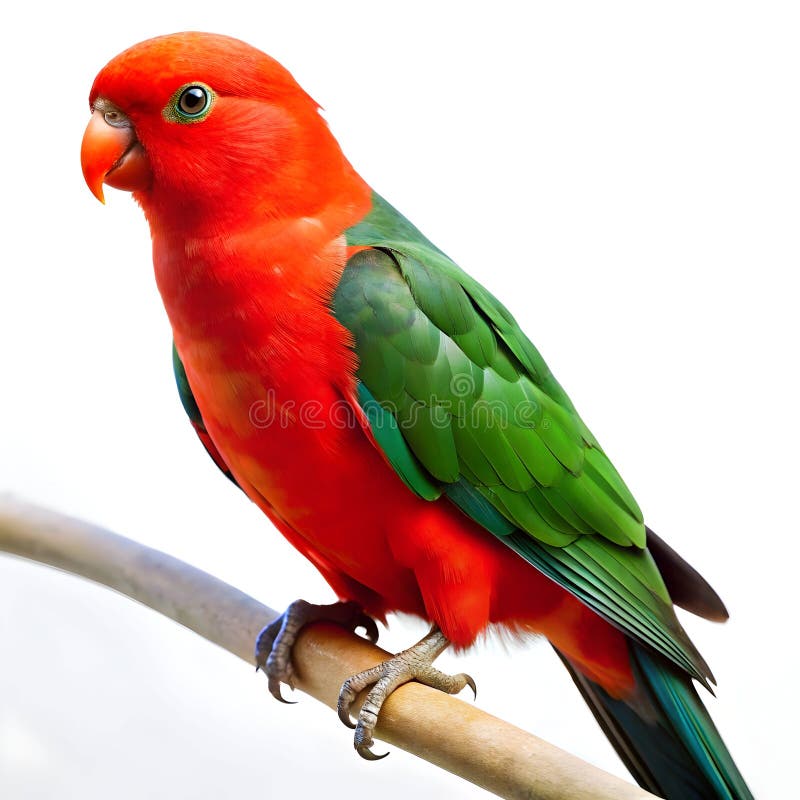 King Parrot White Background Stock Illustration - Illustration of ...