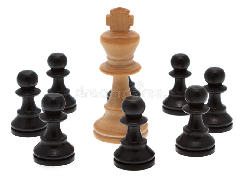 King and pawn chess pieces stock image. Image of close - 5851643