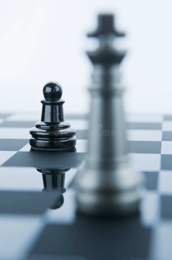 King and pawn chess pieces stock image. Image of close - 5851643