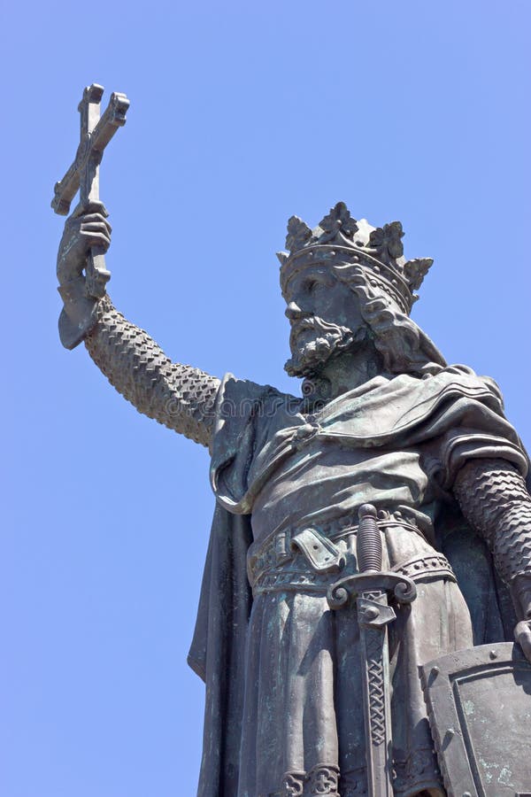 King Don Pelayo Monument in Gijon Spain Stock Image - Image of medieval ...