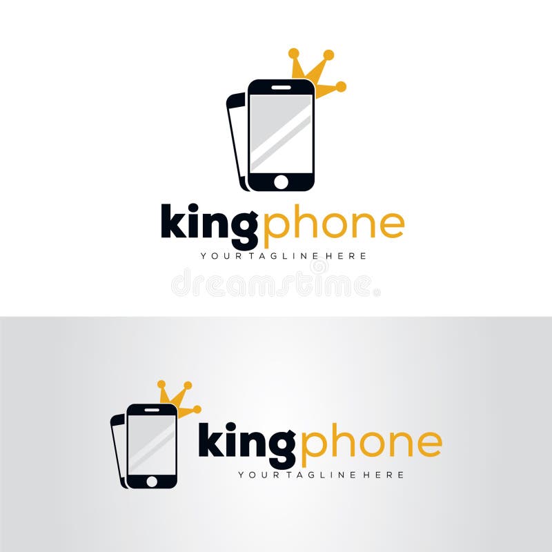 King Phone Logo Design Template Stock Vector - Illustration of happy ...