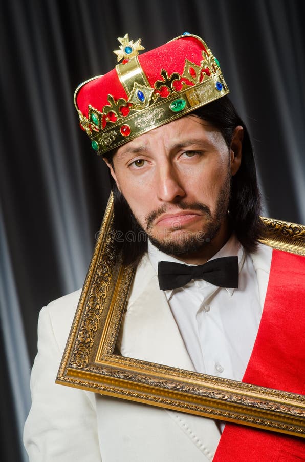 King with picture frame stock photo. Image of business - 44538410