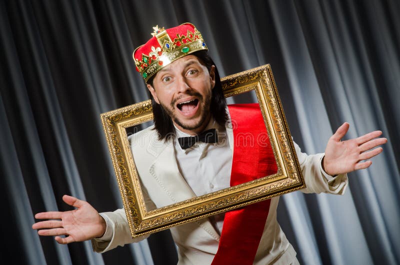 King with picture frame stock photo. Image of passe, emperor - 45049956