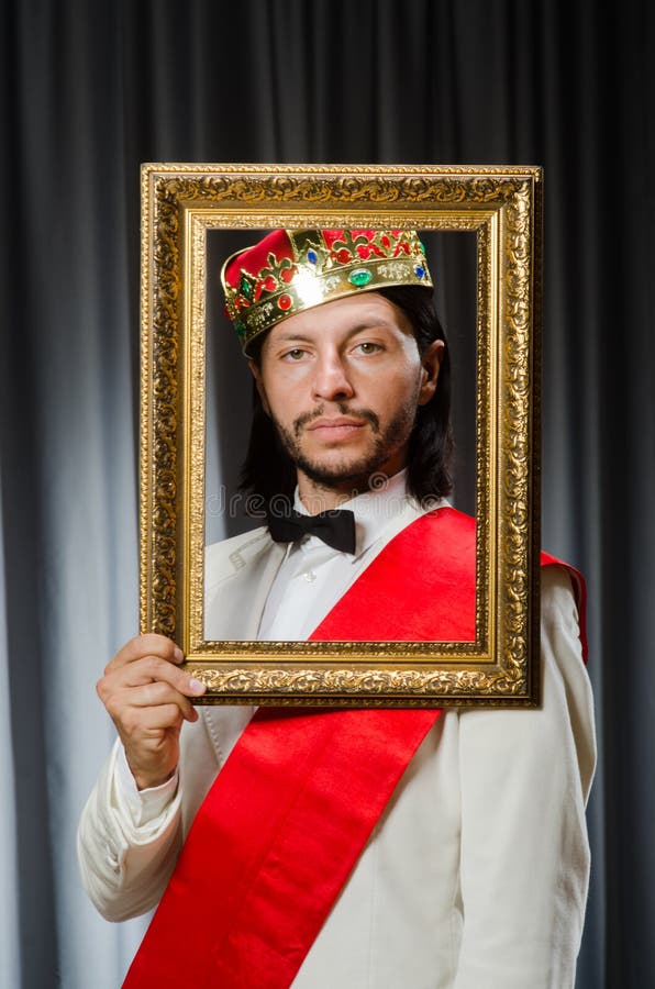 King with picture frame stock photo. Image of monarchy - 45049958