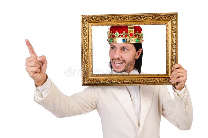 King with picture frame stock image. Image of coronation - 35464383