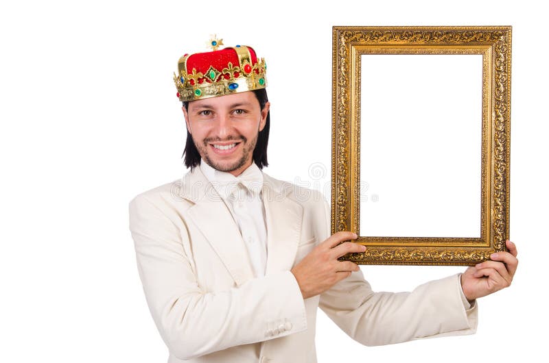 King with picture frame stock image. Image of background - 35815985