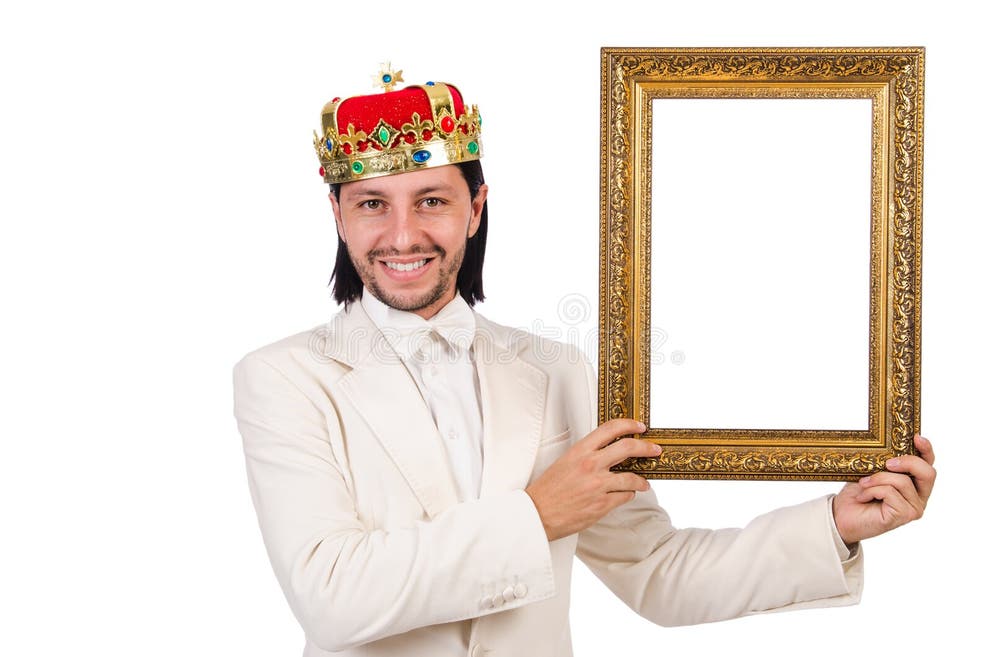 King with picture frame stock image. Image of background - 35815985