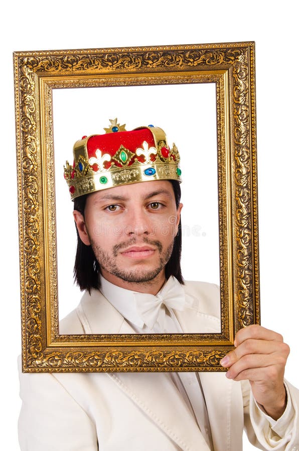 King with picture frame stock photo. Image of authority - 35816018
