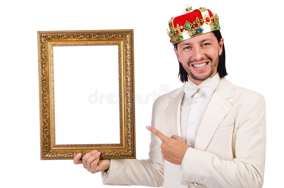 King with picture frame stock image. Image of office - 36964849