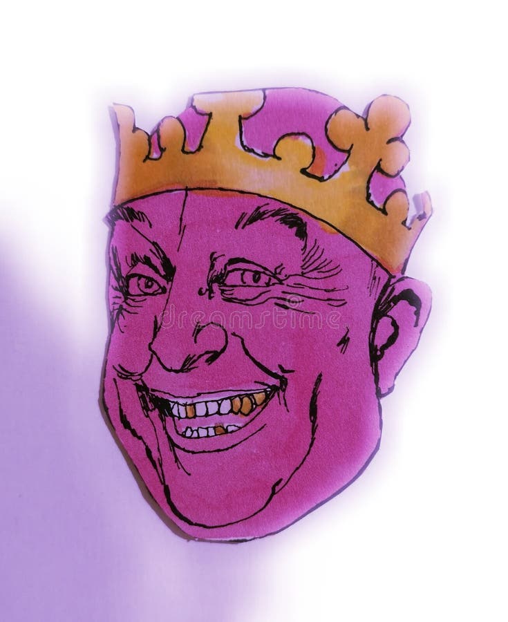 King with pink face stock photo. Image of clothing, head - 241403798