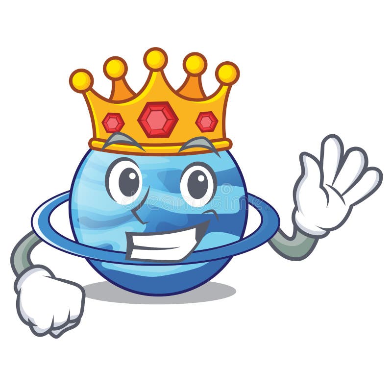 King Plenet Uranus Above the Sky Cartoon Stock Vector - Illustration of ...