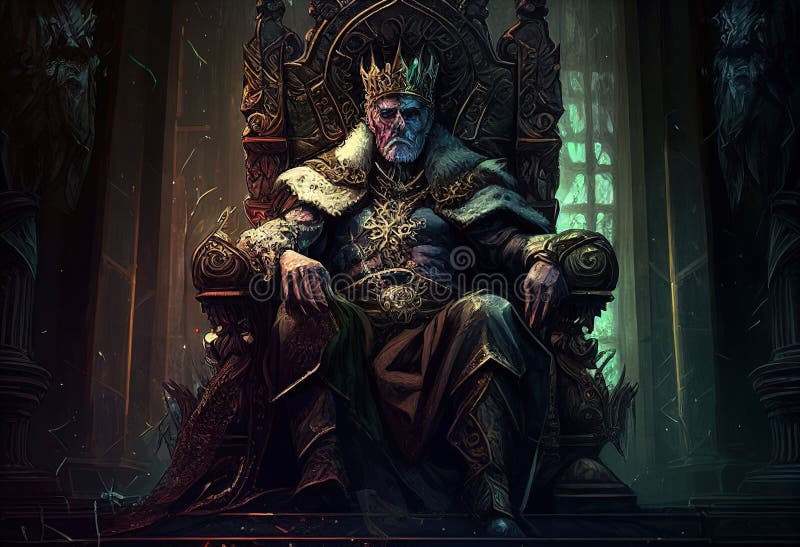King Sitting On Throne Art