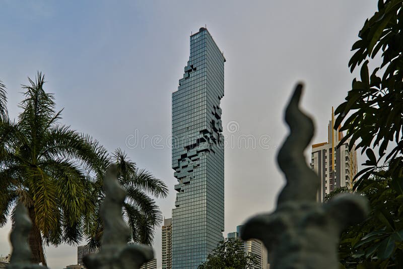 King Power Mahanakhon Office Tower with Viewing Plattform Stock Photo ...