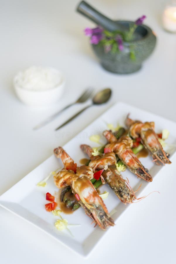 King Prawn with Tamarind Sauce Stock Photo - Image of seafood, prawn ...