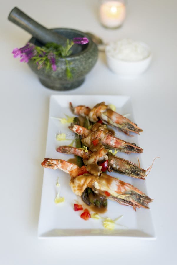 King Prawn with Tamarind Sauce Stock Image - Image of prawn, appetizer ...