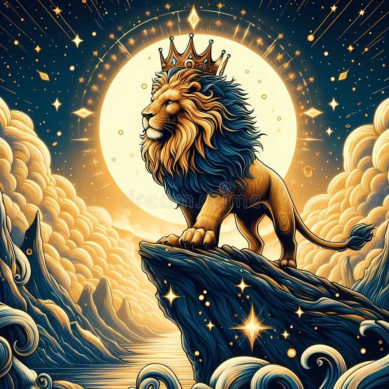 King of the Pride. stock illustration. Illustration of alpha - 323817025