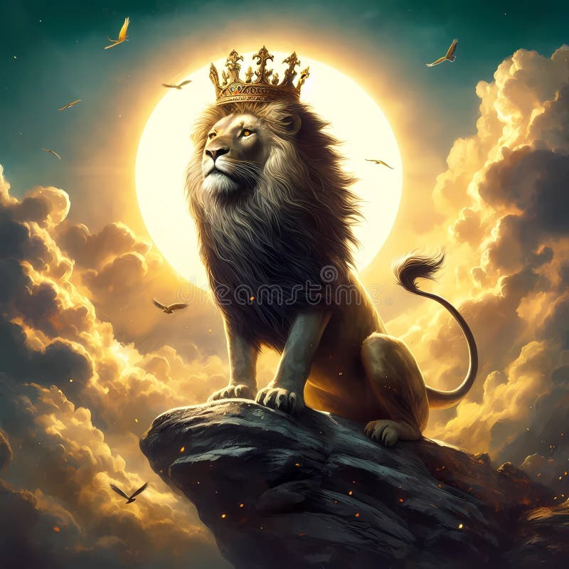 King of the Pride. stock illustration. Illustration of leader - 323817026