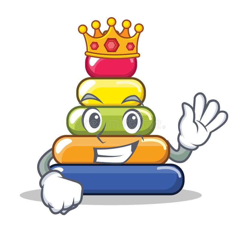 King Pyramid Ring Character Cartoon Stock Vector - Illustration of baby ...
