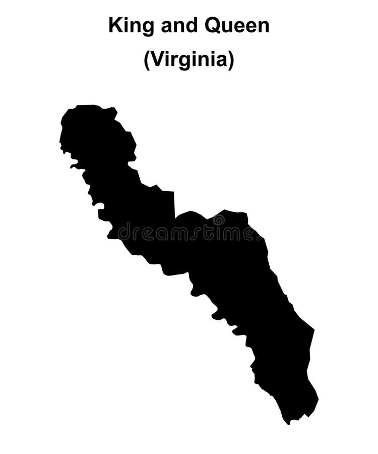King and Queen outline map stock vector. Illustration of area - 361872006