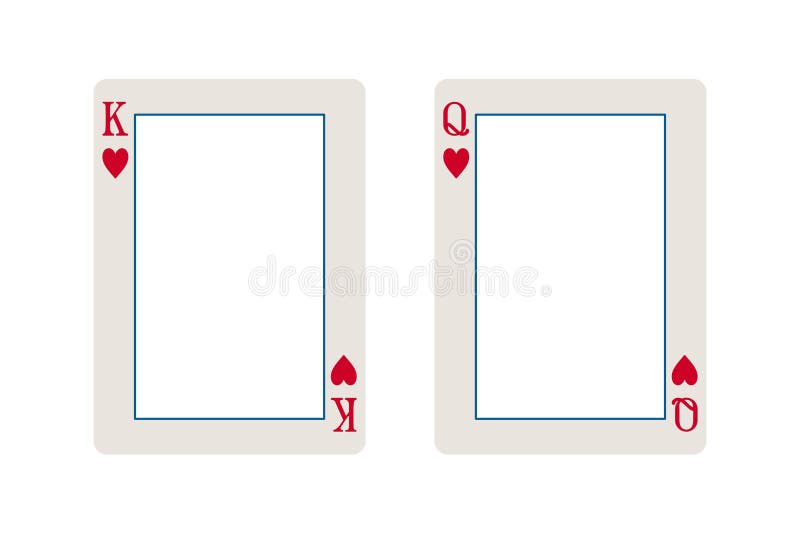 Queen Of Hearts Blank Card Template