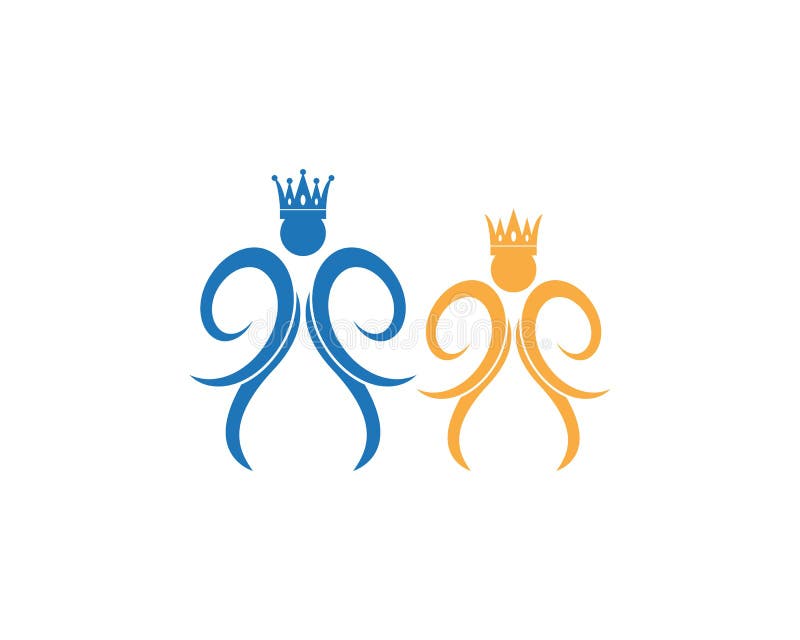 King or Queen Icon Vector Template Stock Vector - Illustration of ...