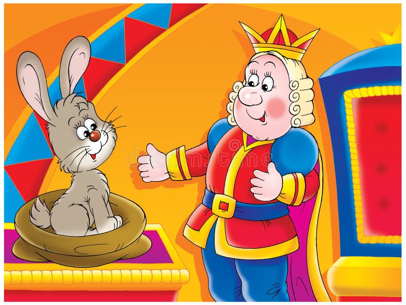 King and rabbit stock illustration. Illustration of artistic - 2997542