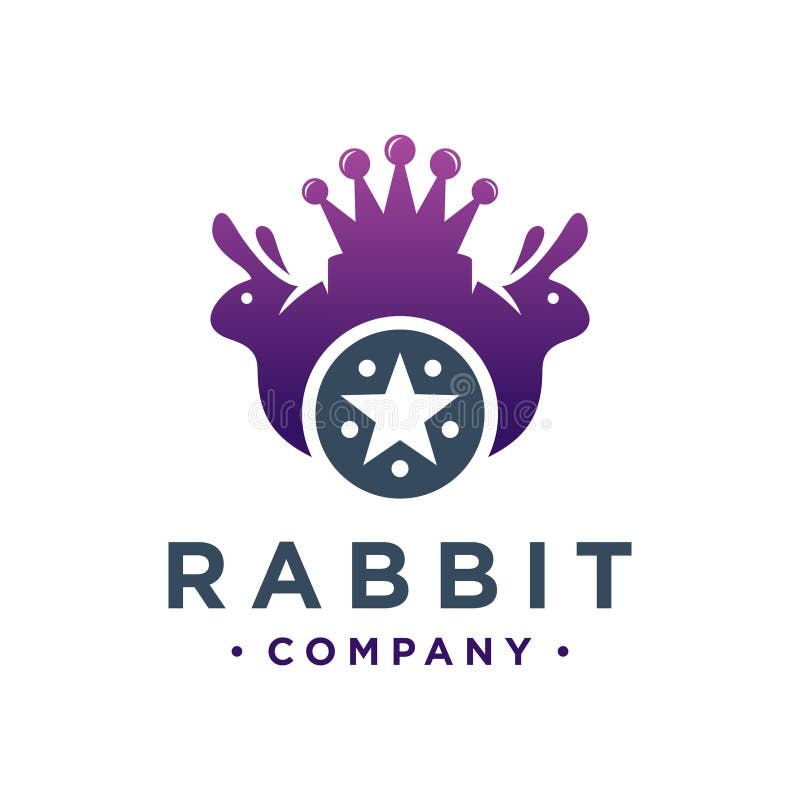 King rabbit logo design stock vector. Illustration of identity - 176527768