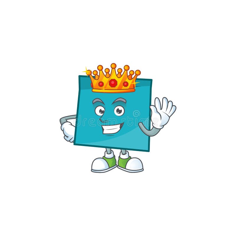 King Rectangle Sticker Paper in Cartoon Character Stock Vector ...