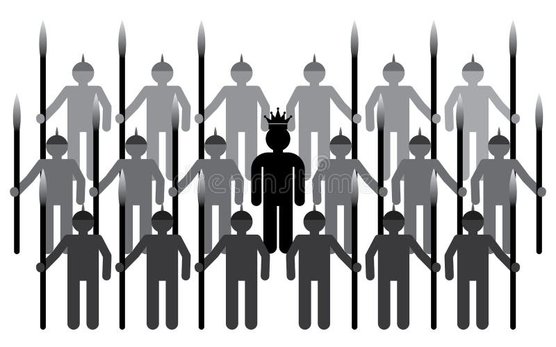 King with the Royal Army stock vector. Illustration of strong - 97867982