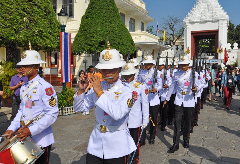 The King S Guards and Marching Band, Bangkok Editorial Image - Image of ...