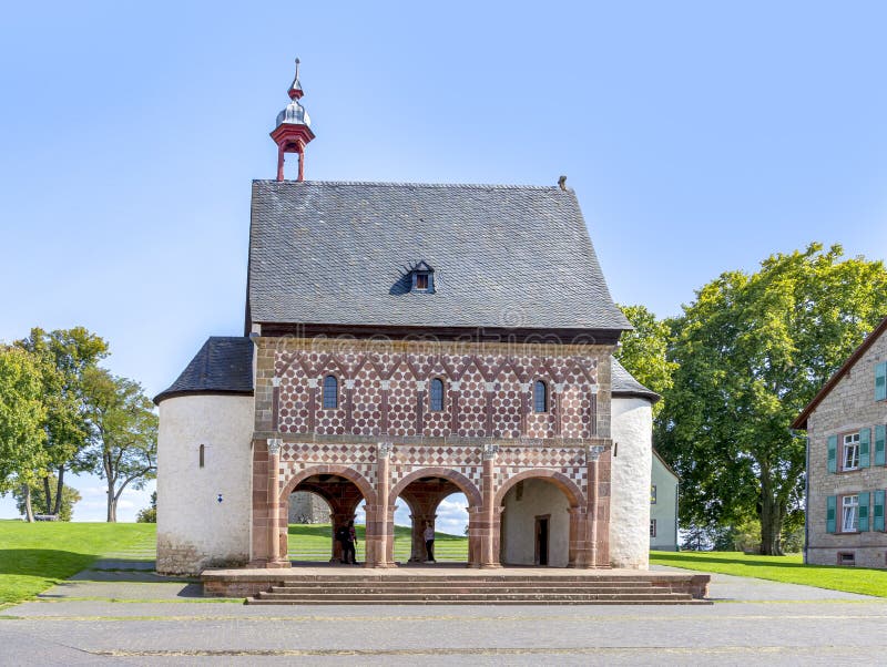 King`s Hall of the Famous Lorsch Monastery at Lorsch in Germany Stock ...