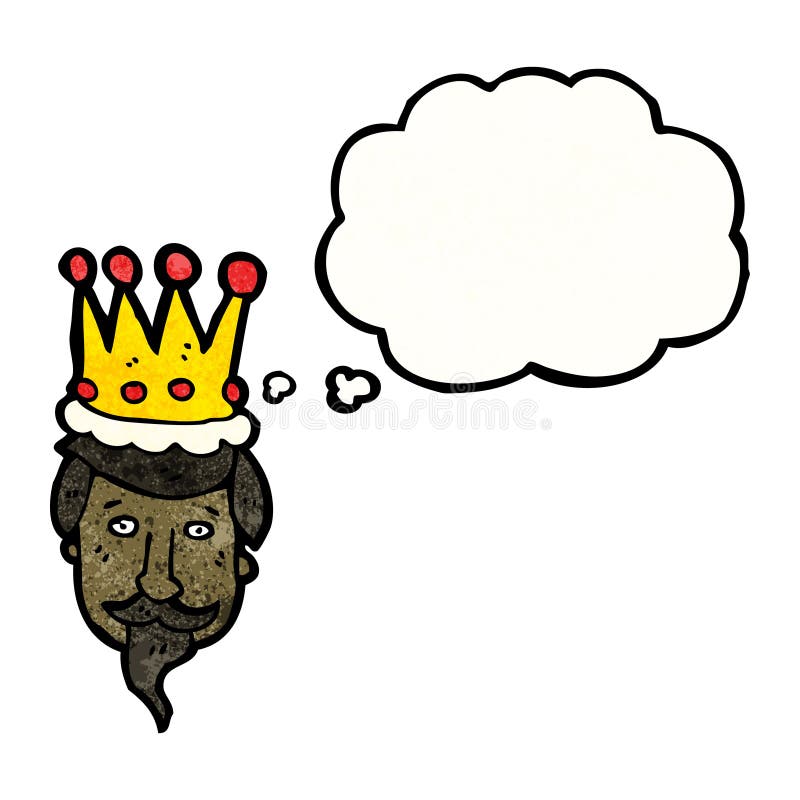King S Head with Thought Bubble Cartoon Stock Vector - Illustration of ...