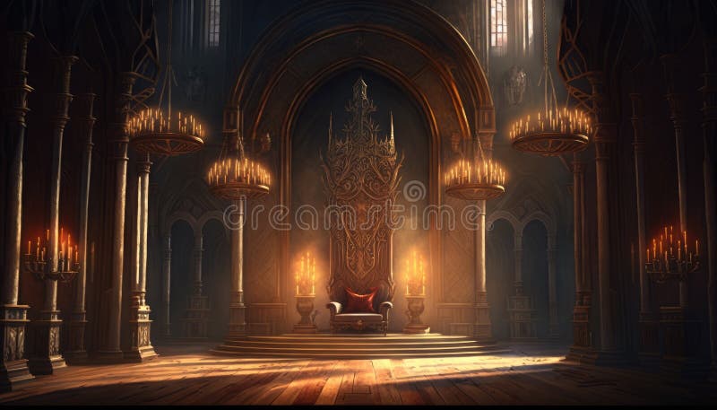 A King S Legacy: the Throne Room. Generative AI Stock Image - Image of ...