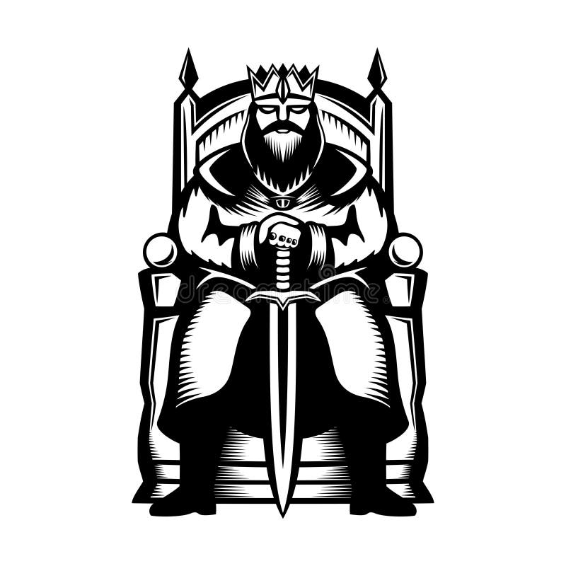 Evil King On Throne Drawing