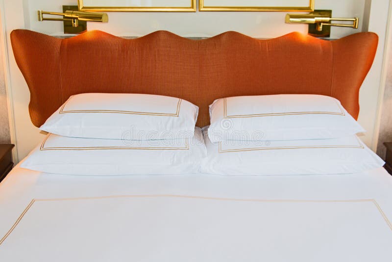 Close up bed. stock photo. Image of cushion, master - 103187340