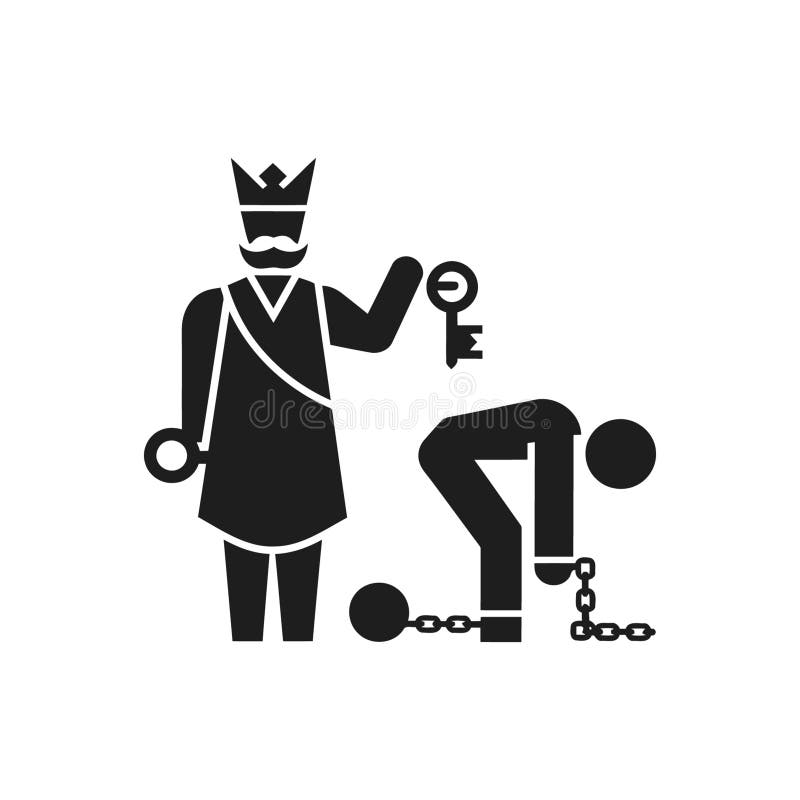 King Slave Authority Icon stock vector. Illustration of king - 361856544