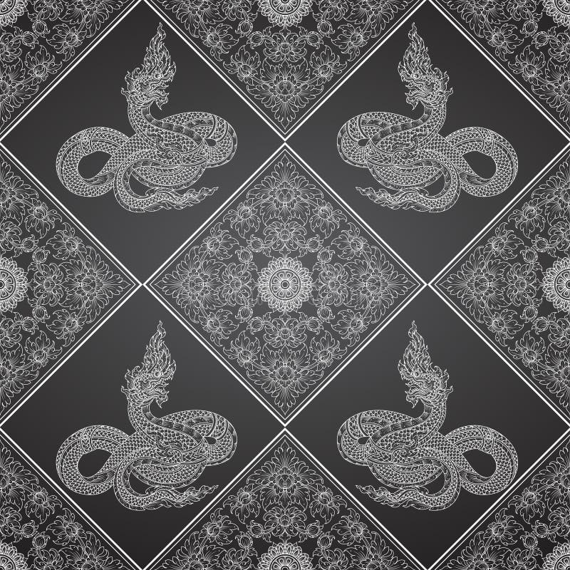 King Snake Abstract Thai Tradition Stock Vector - Illustration of ...