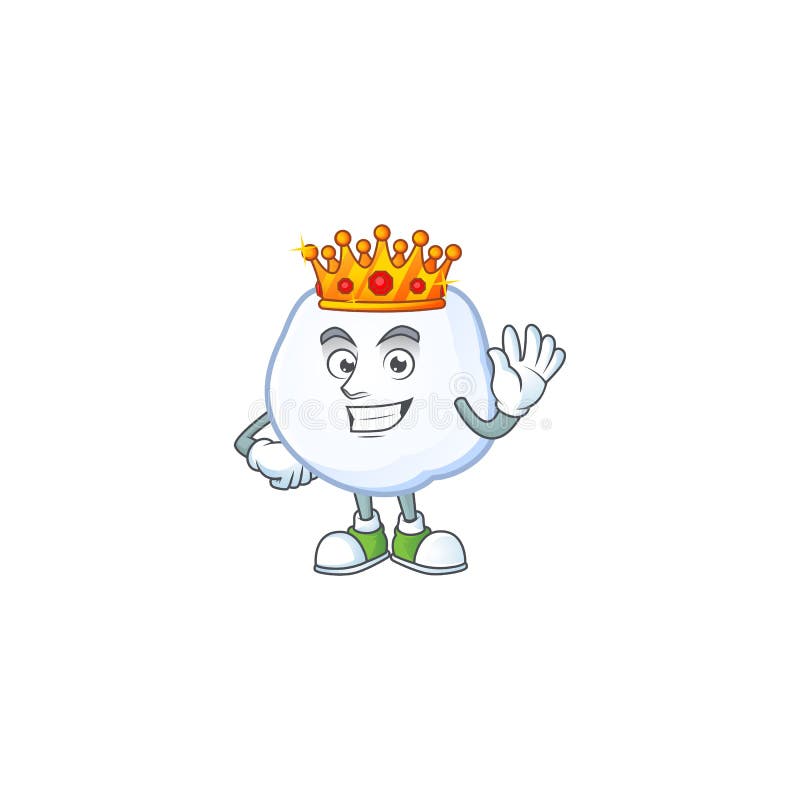 King of Snowball on Cartoon Mascot Style Design Stock Vector ...