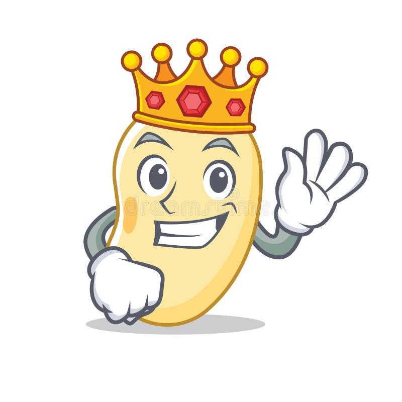King Soy Bean Mascot Cartoon Stock Vector - Illustration of gesture ...