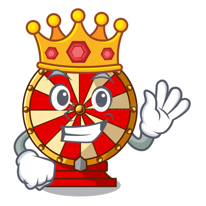 King Spinning Wheel Attached the Cartoon Wall Stock Vector ...