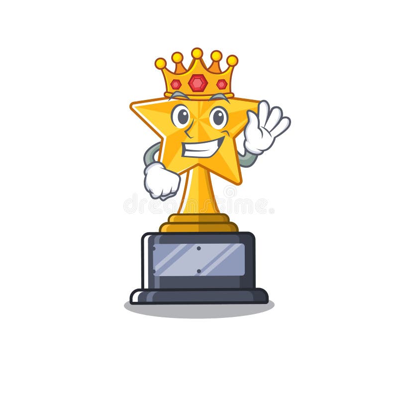 King Star Shaped Cartoon the Toy Trophy Stock Vector - Illustration of ...
