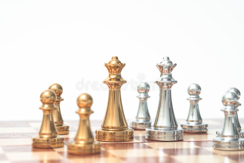 King and Teams Stand Confront. Business Competition and Team Concept ...