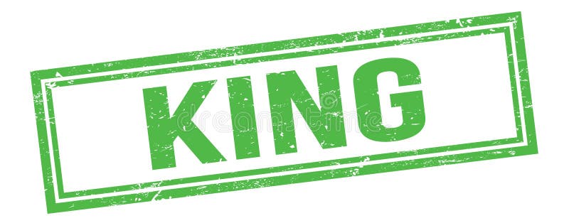 KING Text on Green Grungy Vintage Stamp Stock Illustration ...